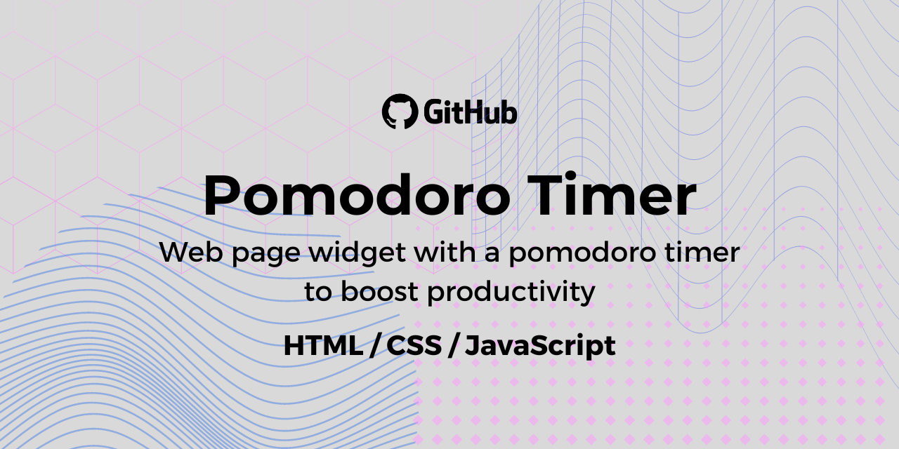Github Anaritadiogo Pomodoro Timer ⏱️ Pomodoro Timer To Boost Productivity A Simple Web Page