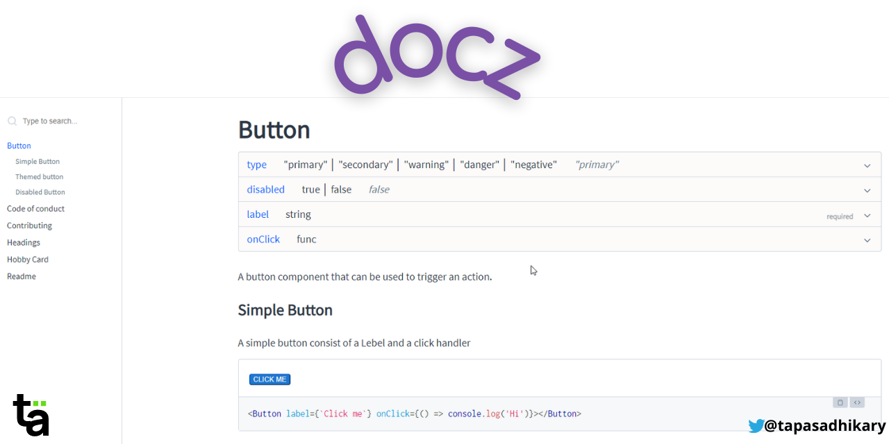 GitHub - atapas/hobbyland-docz: A project to showcase the usages of ...