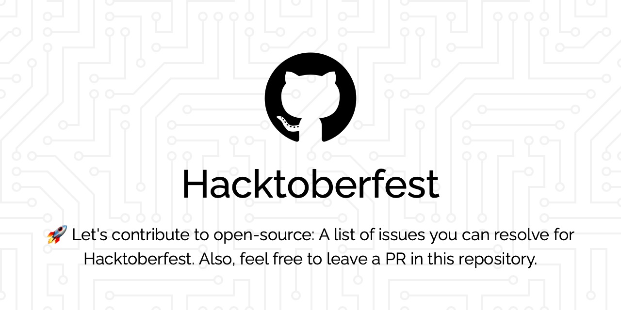 Github Msaaddevhacktoberfest 🚀 Lets Contribute To Open Source A List Of Issues You Can