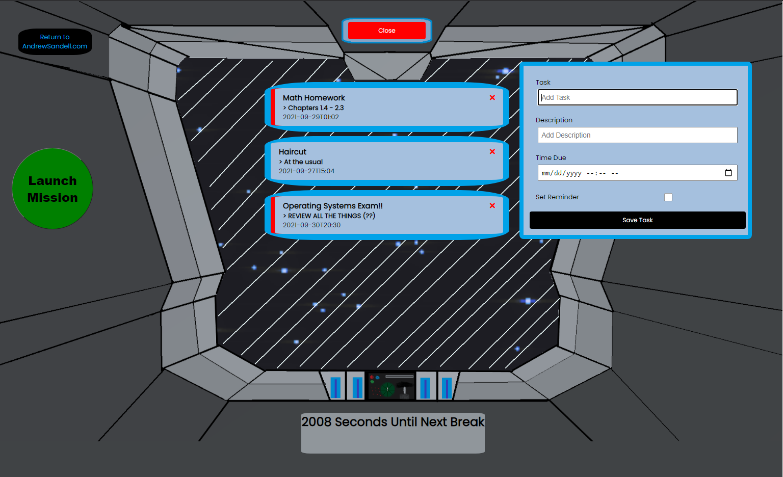GitHub - absandell/Starport: A Space-Themed Productivity and Ambiance App (ShellHacks 2021)
