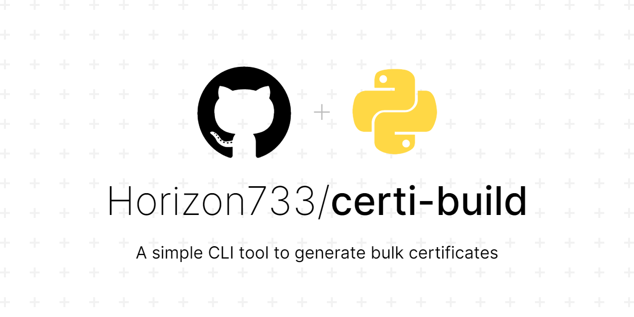 GitHub - Horizon733/certi-build: A simple CLI tool to generate bulk ...