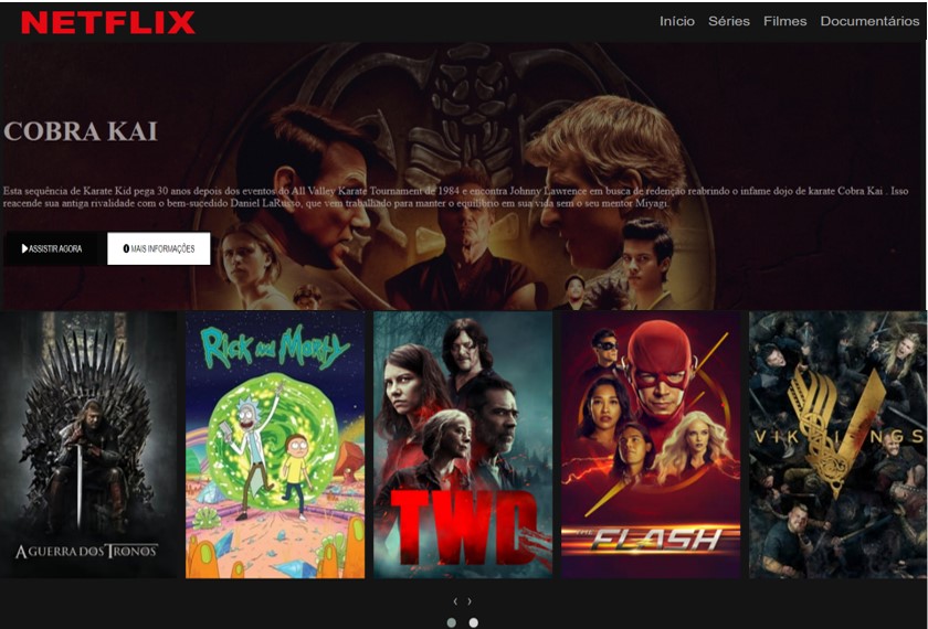 GitHub - isabella-eng7/Clone-da-Netflix: Representação da página da ...