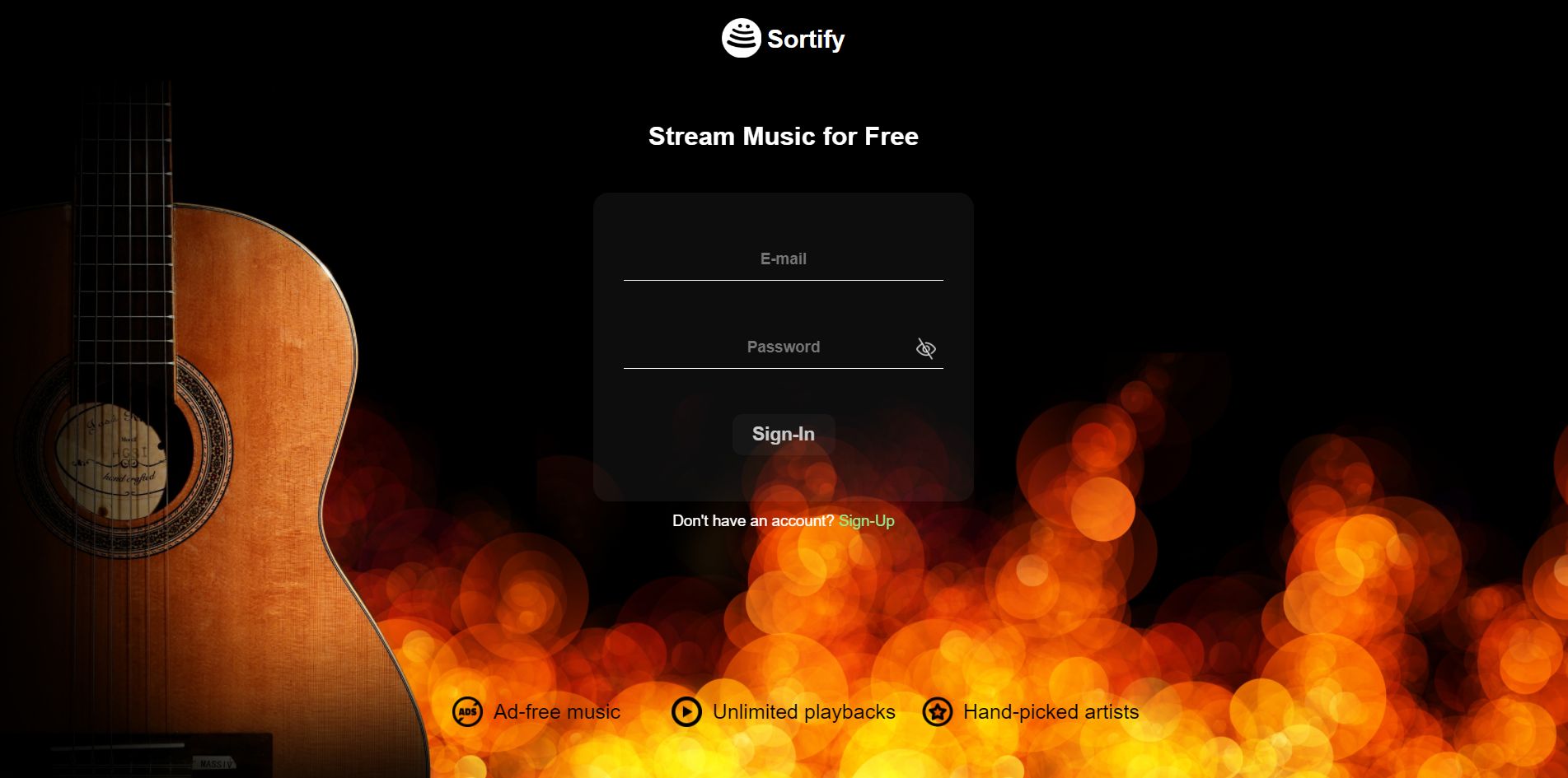 GitHub - YuvrajChakraverty/Sortify: A music streaming website developed ...