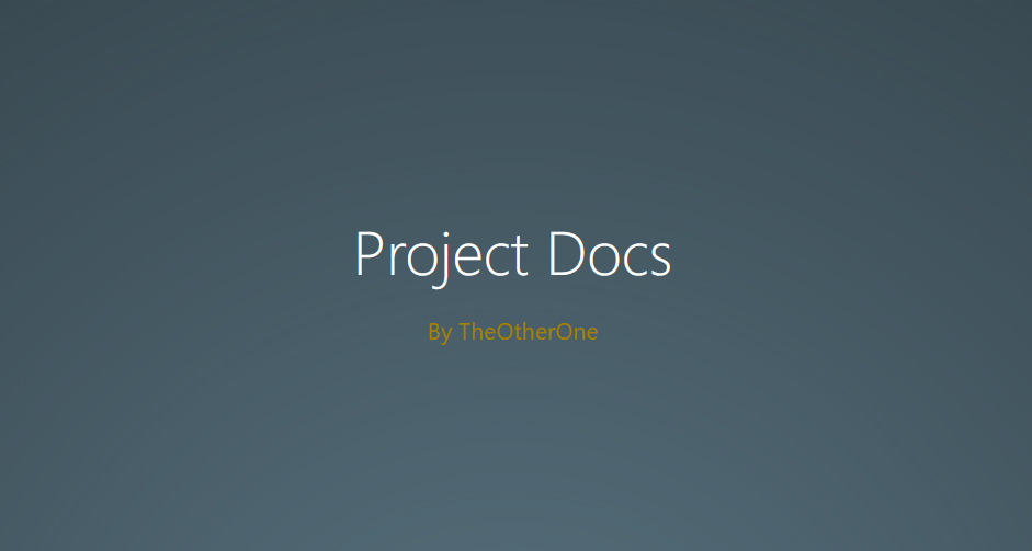 Github Theotherone0101projectdocs Template Docsify Themeable With