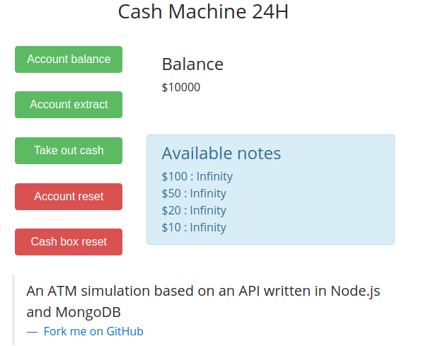 GitHub - andre-carvalho/cash-machine: A simple ATM API simulation using ...