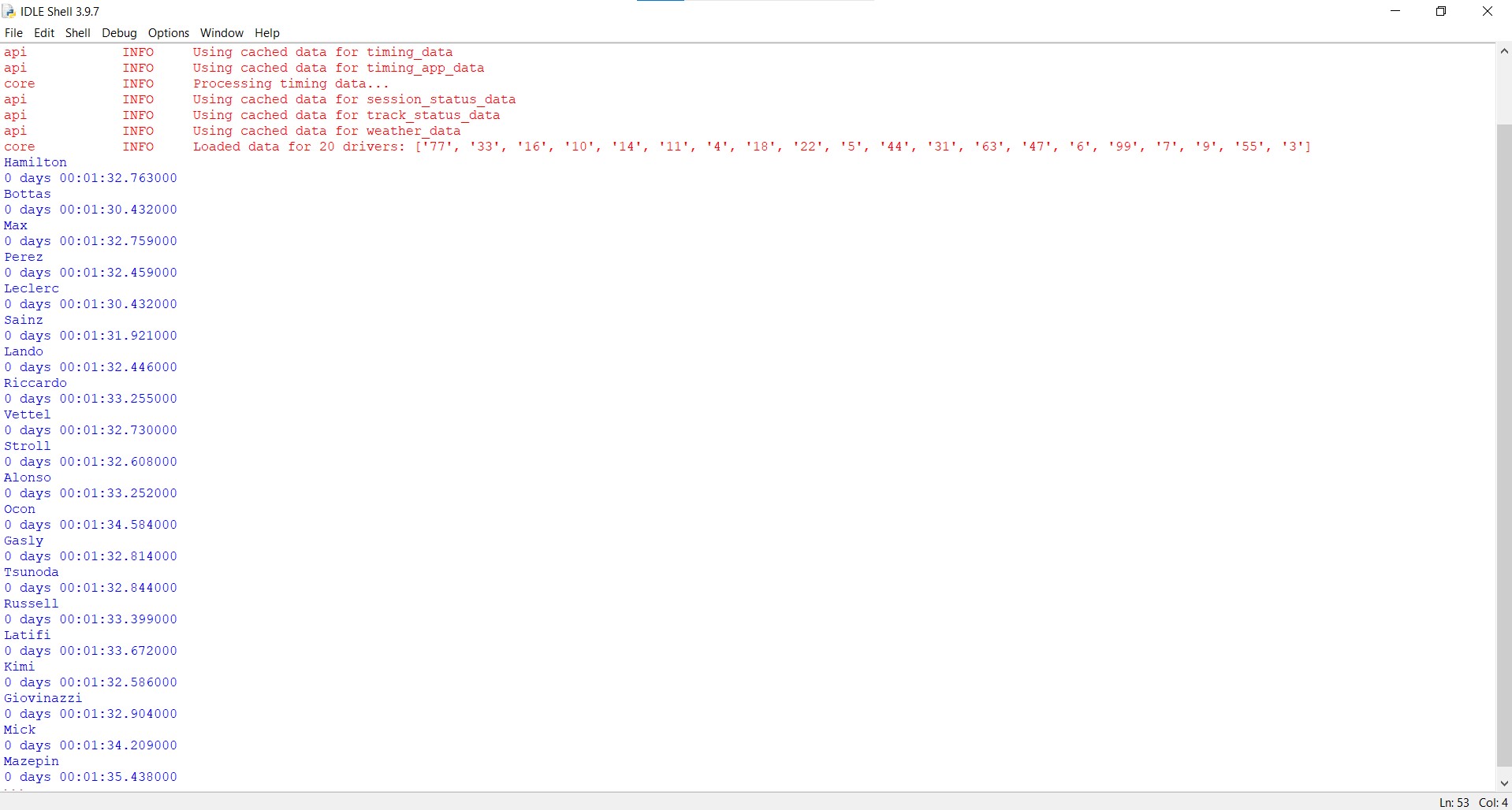 GitHub - siddharth-tewari/F1-Personal-Fastest-Lap: Returns the fastest ...