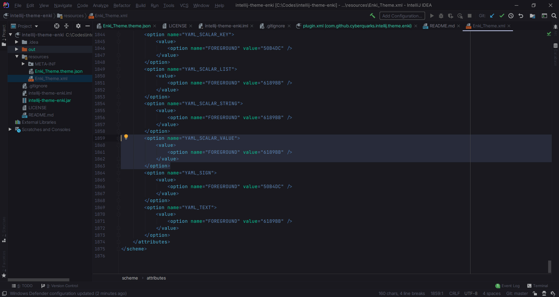 GitHub - cyberquarks/enki-aster-theme-intellij: This is a work-in-progress IntelliJ theme based ...