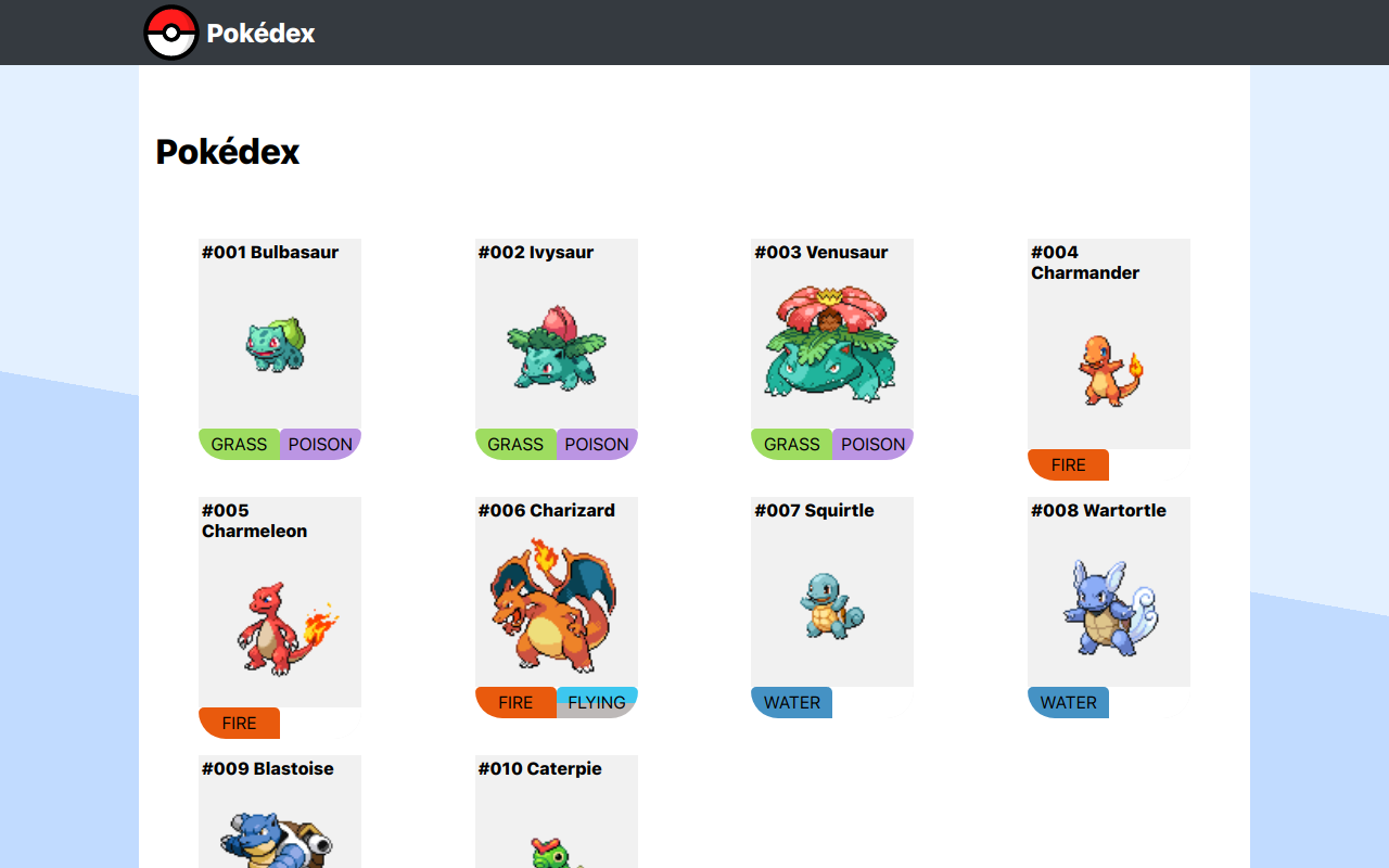 GitHub - Mezdek/pokedex