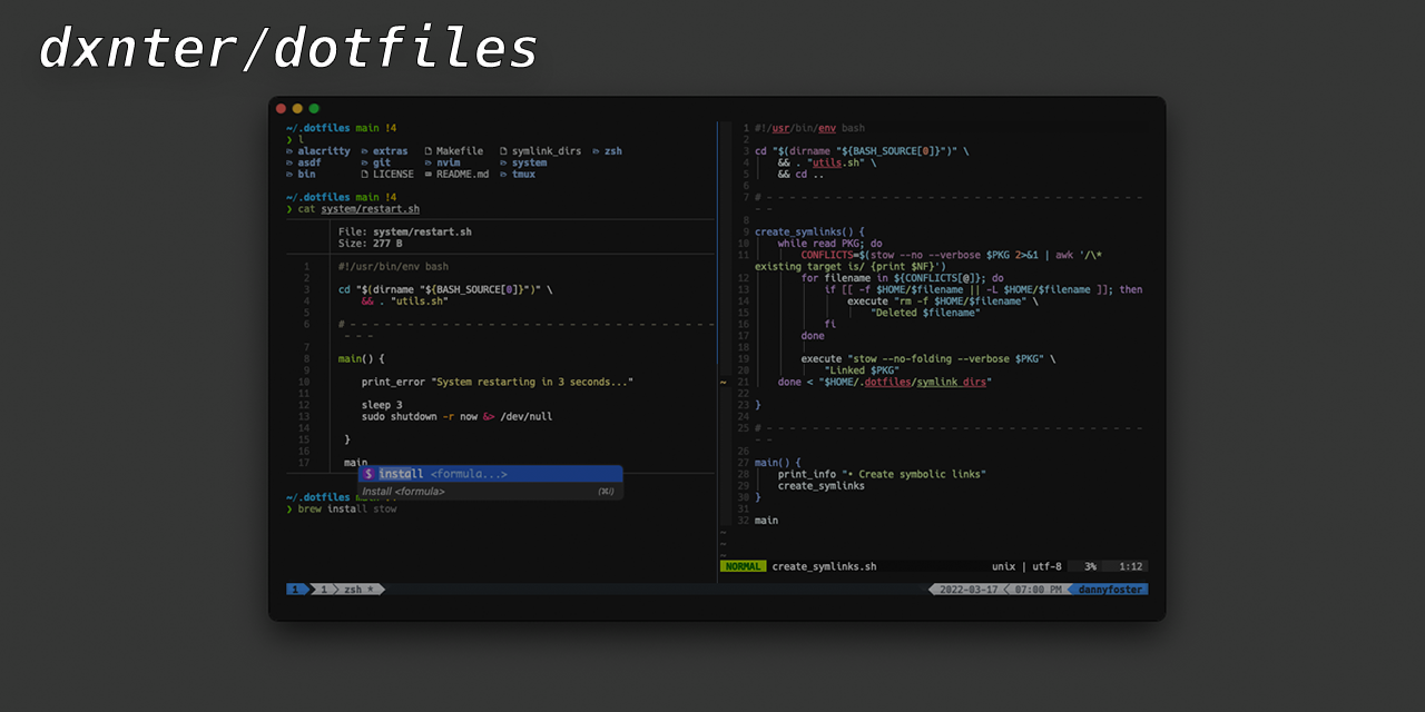 GitHub - dxnter/dotfiles: ⚙️ Automated configuration, preferences, and software installations ...