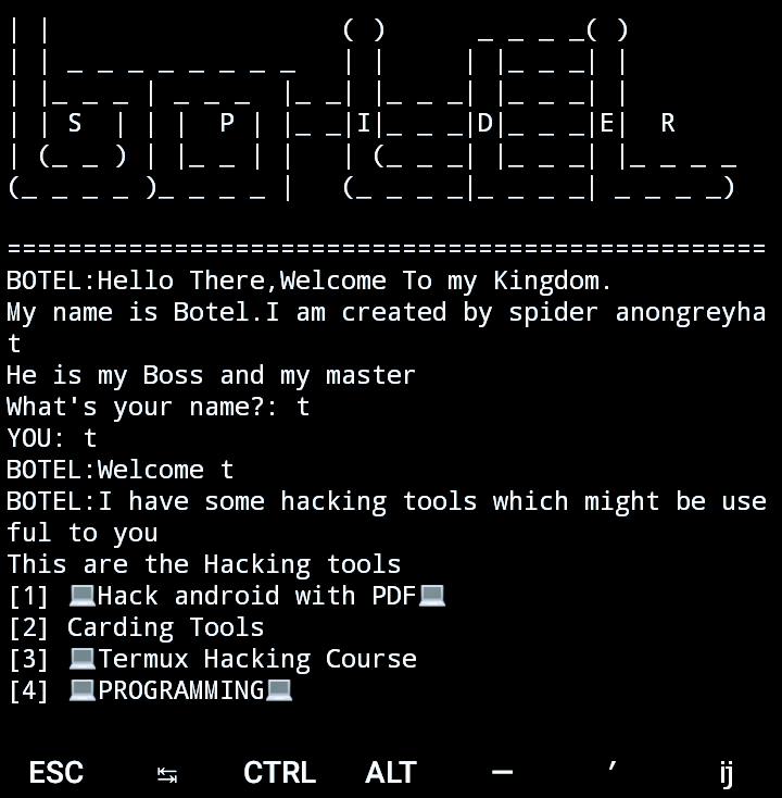 GitHub - spider863644/Botel: Bot created by spider also made with python