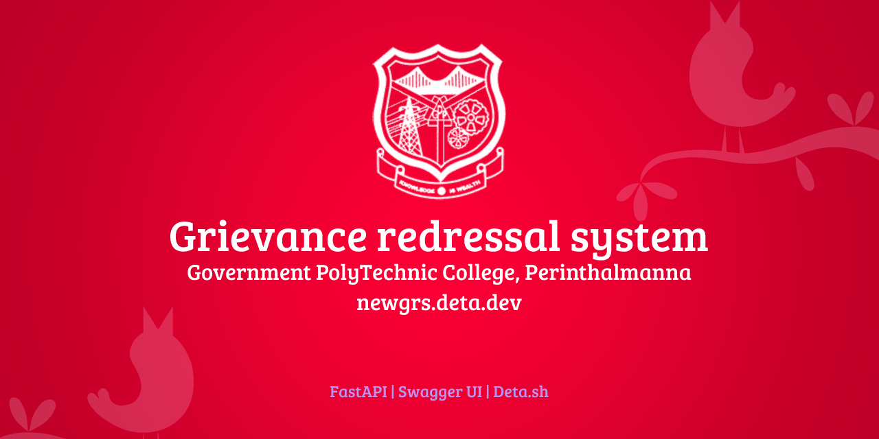 GitHub - gptc-perinthalmanna/grs-backend: Grievance Redressal System ...