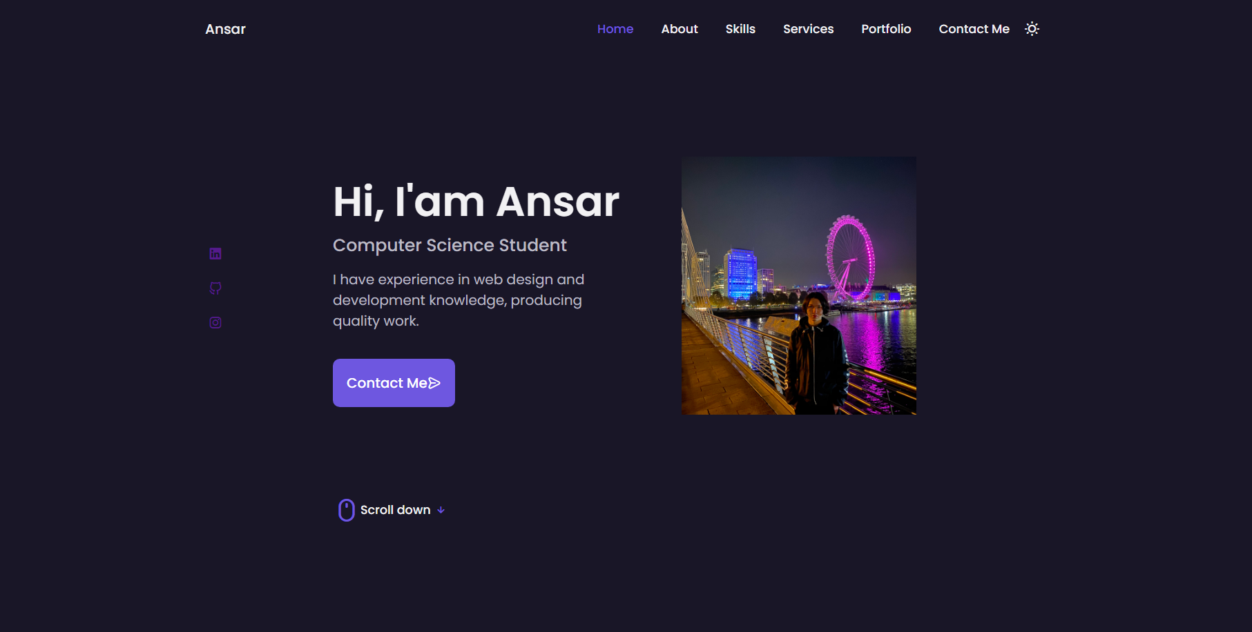 GitHub - Ansar1337/responsive-personal-portfolio: A responsive, multi ...