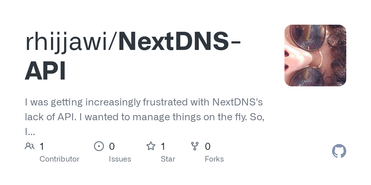 Github Rhijjawinextdns Api I Was Getting Increasingly Frustrated With Nextdnss Lack Of Api 