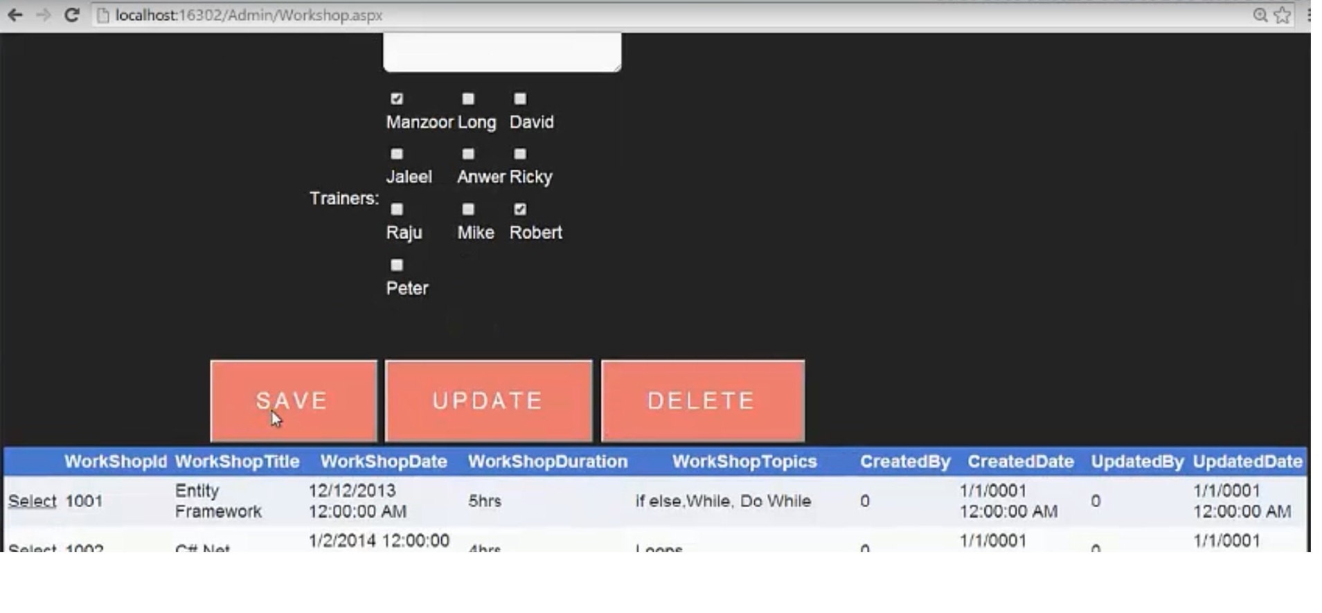 GitHub - sasmit-vinchurkar/WorkShopSchedular: Workshop Schedular - Trainer Student Workshop ...