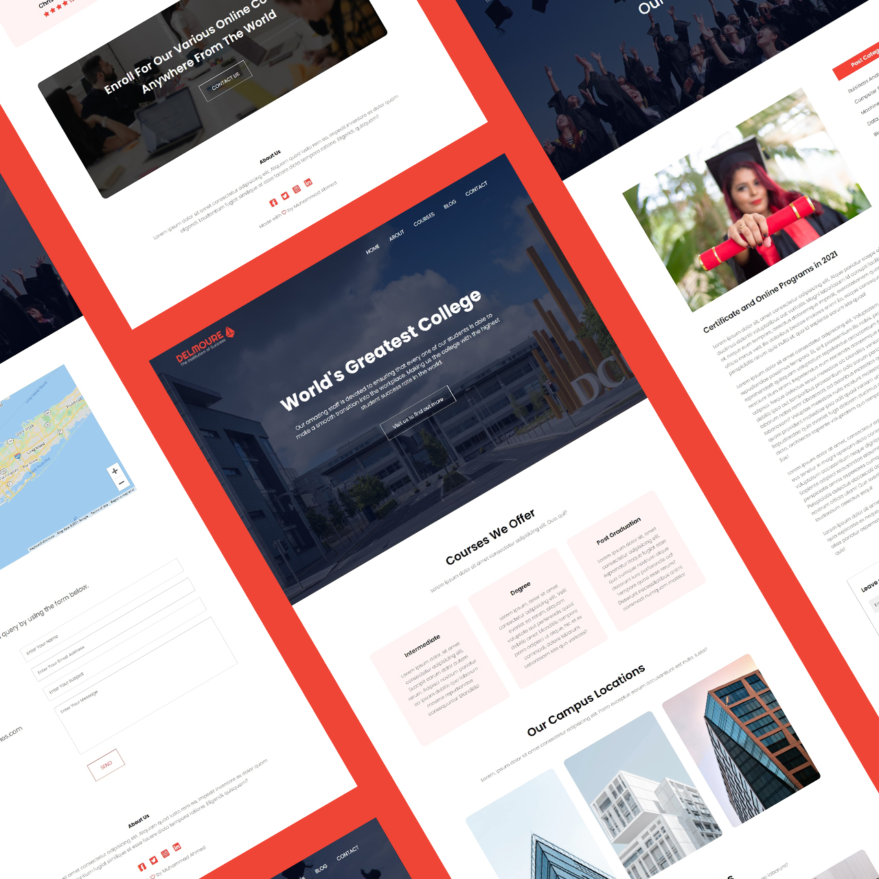 GitHub - 4zad/delmoure-college: A responsive, mock college website made ...