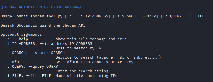 GitHub - Cyb3rlant3rn2/Shodan-Recon