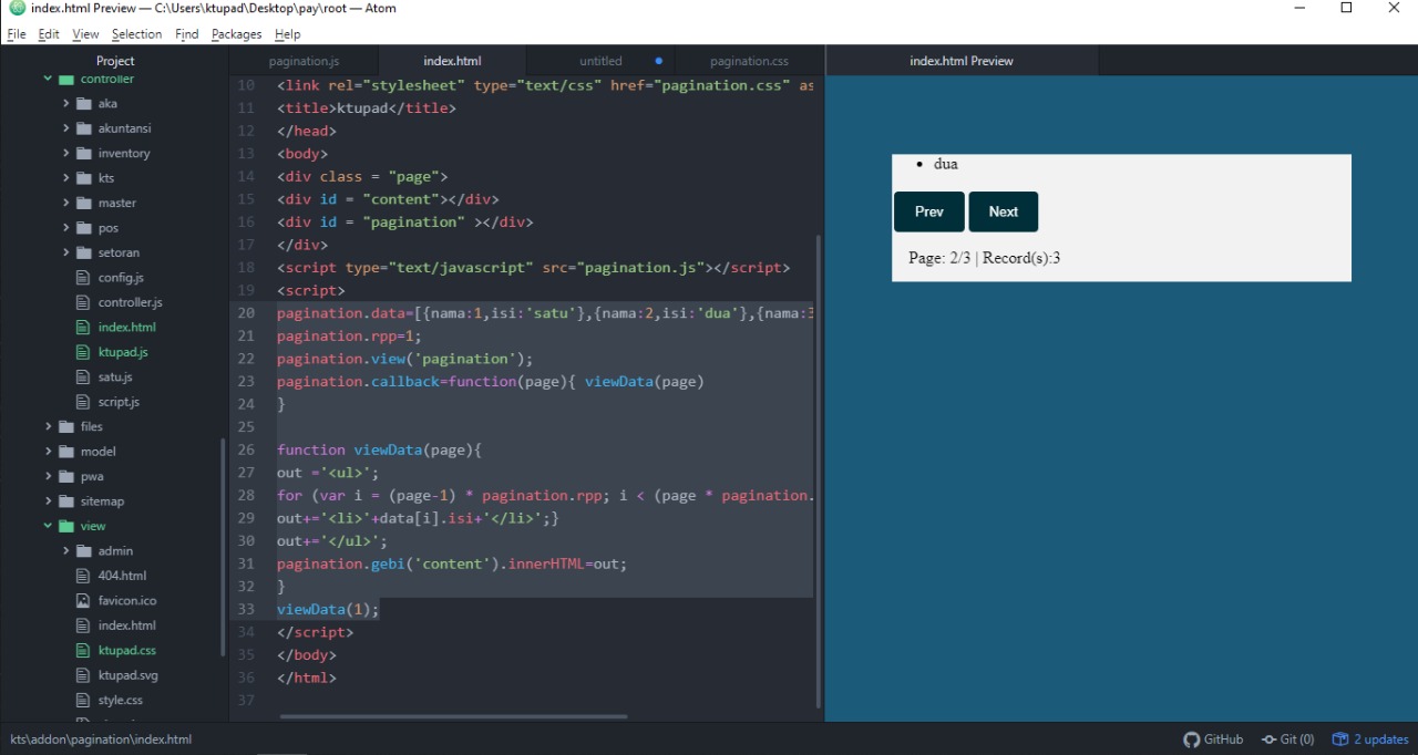 GitHub - ktupad/pagination