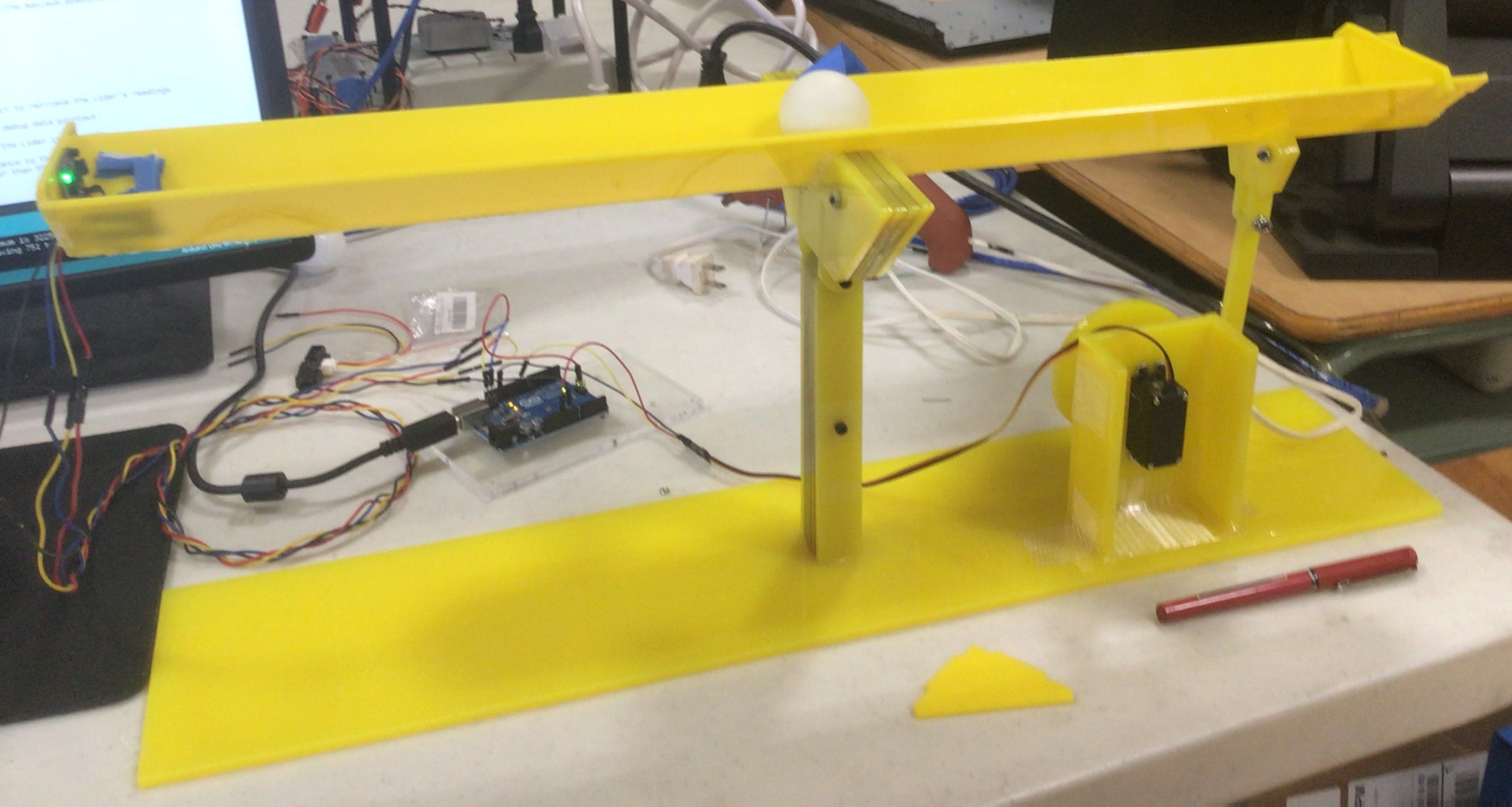 GitHub - ZSchweyk/Seesaw_Balance_Code: A self-balancing seesaw with a ping pong ball, involving ...