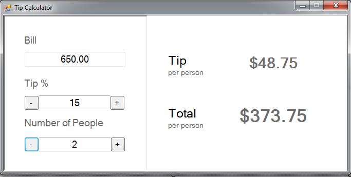 GitHub - TaniyaSharma03/Tip-Calculator: Tip Calculator in .NET framework