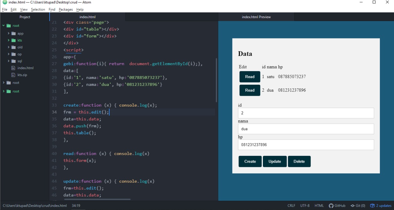 GitHub - ktupad/crud