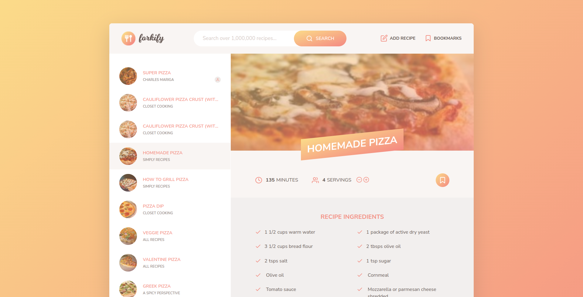 GitHub - CharlesMariga/Forkify-redesigned