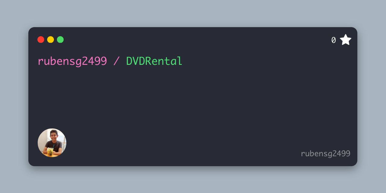 GitHub - rubensg2499/DVDRental