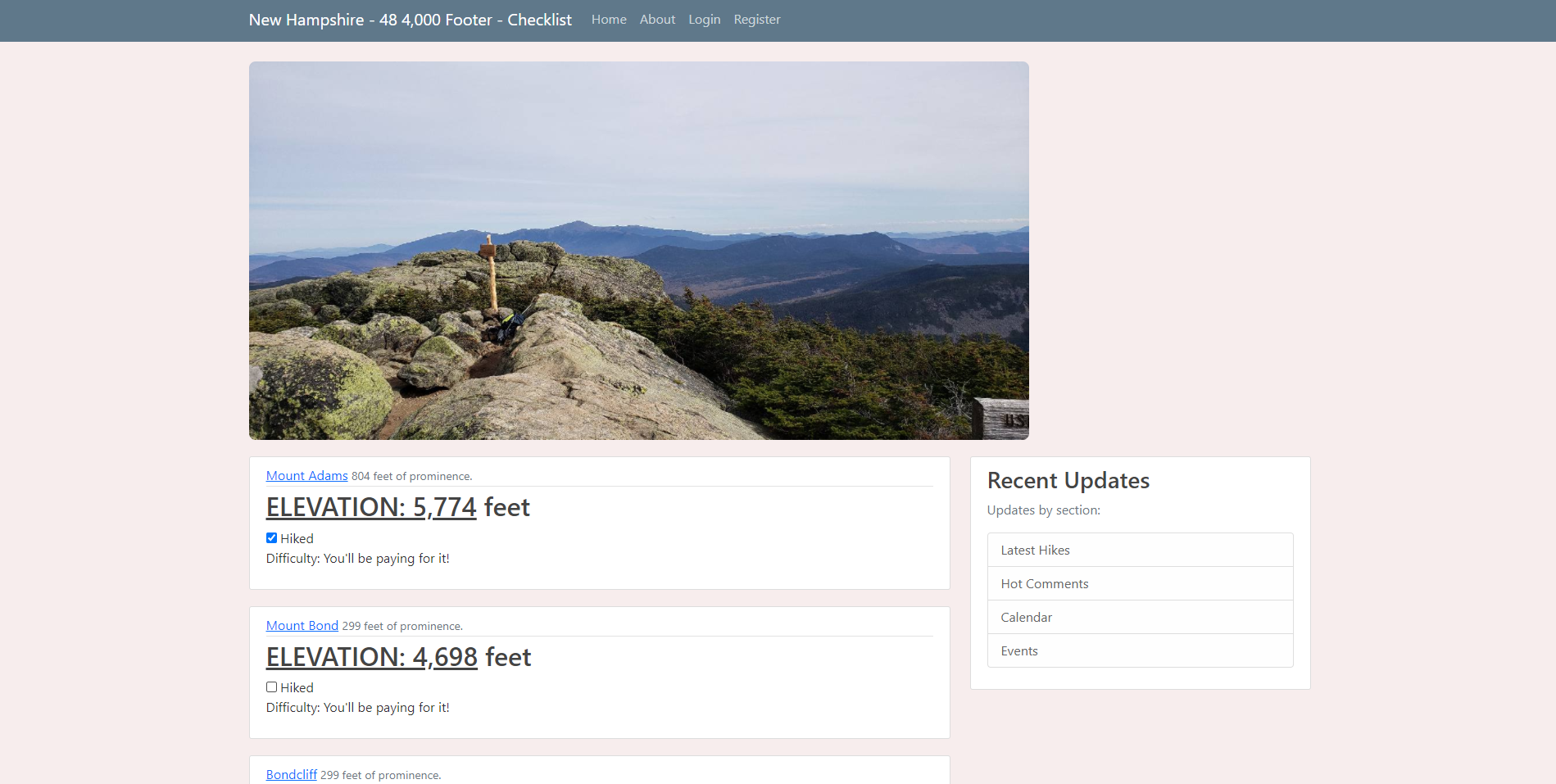 GitHub - soup591/NH-FourThousandFooters: A Flask - based web page for tracking completion of New ...