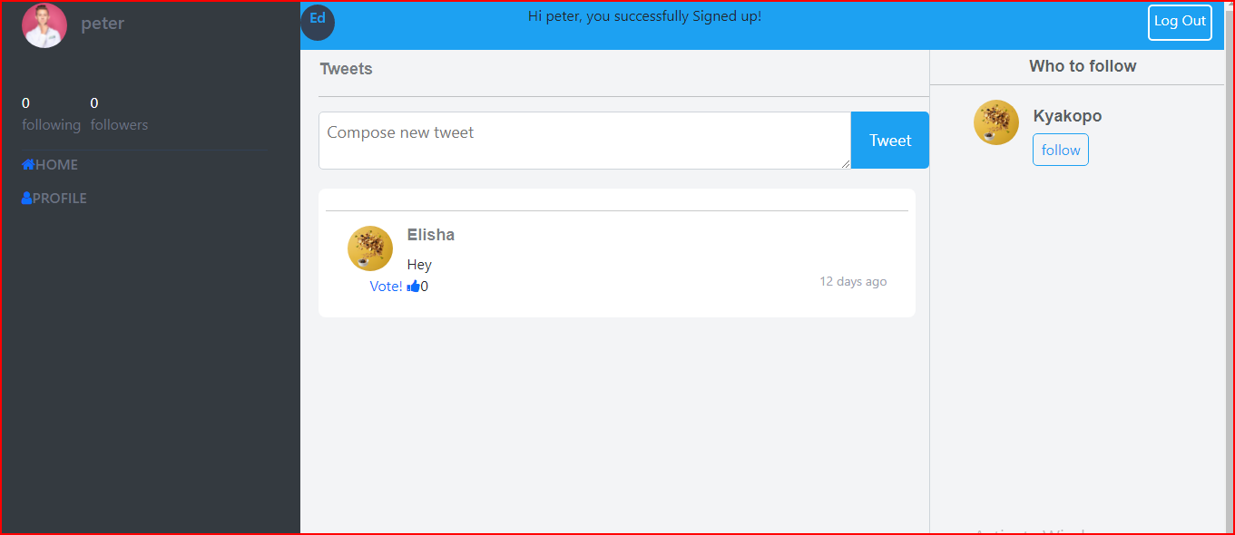 GitHub - elisha2kyakpo1/twitter_redesign_capstone: A social media app where users can share ...