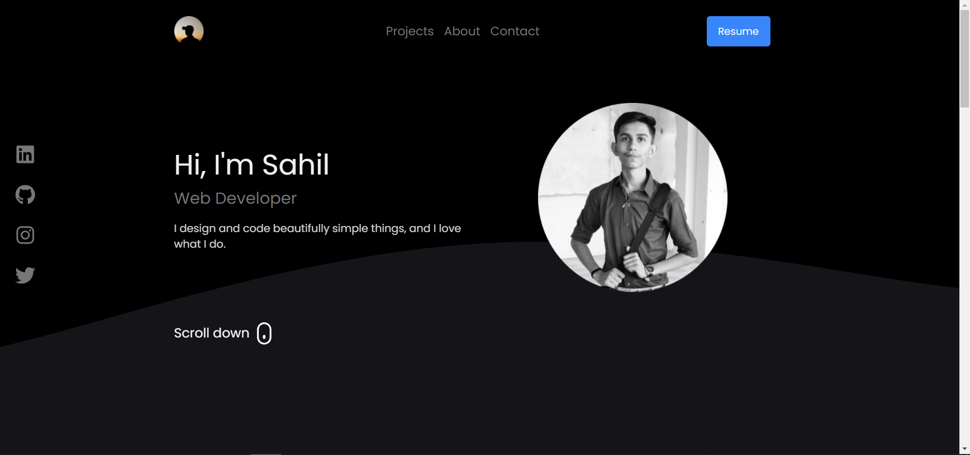 GitHub - sahil-bhanvadiya/myportfolio: My Portfolio made with React.js framework.