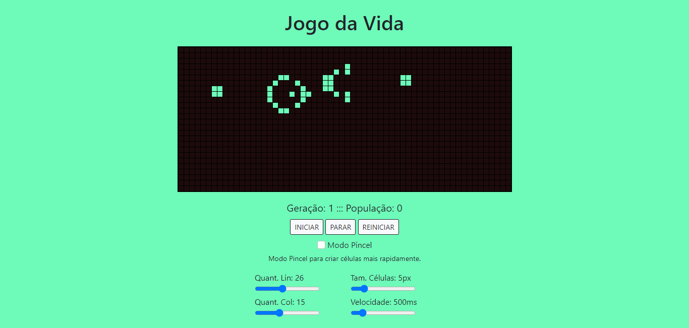 GitHub - DaveGomesh/jogo-da-vida-js: Jogo da vida, de John Conway