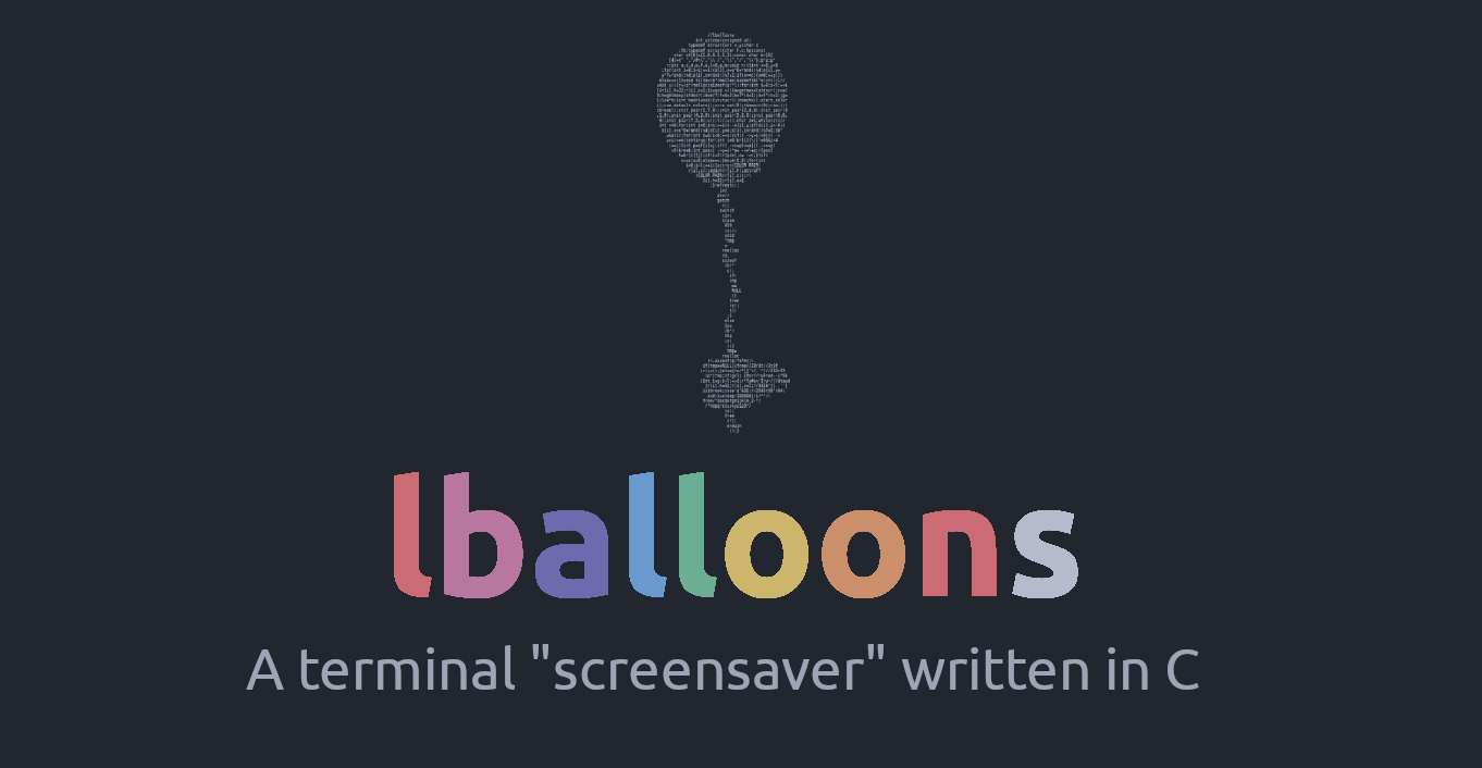 GitHub - LordOfTrident/lballoons: A terminal "screensaver" written in C