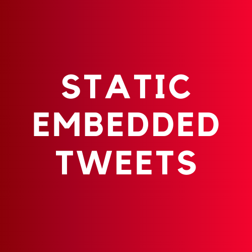 GitHub - tidyreport/static-embedded-tweets: Create fast loading static ...
