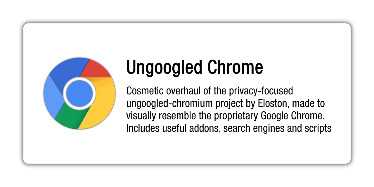 GitHub - bluthund/ungoogled-chrome: Cosmetic overhaul of the ungoogled-chromium project by ...