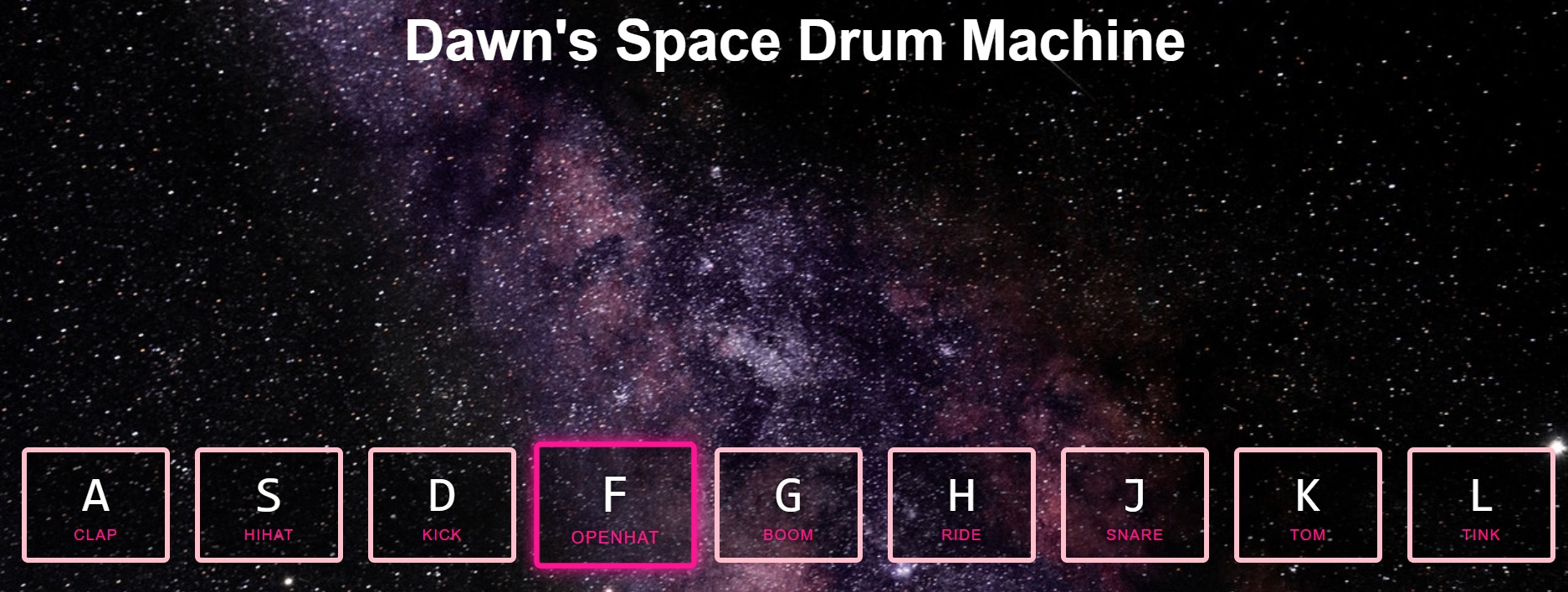 GitHub - dawnkelly09/Vanilla-JS-drum-machine: My finished project code from JS 30 in 30