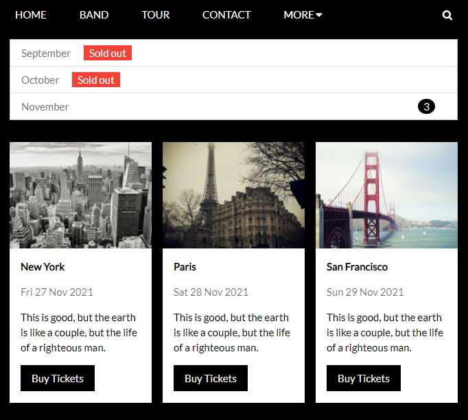 GitHub - Samara1210/web_mid_project: The website of a fictional music group. Where there is a ...