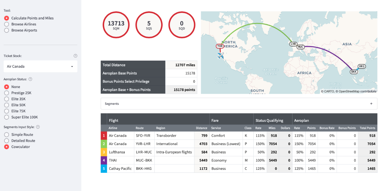 GitHub - kinghuang/ac-calc: Qualifying miles and dollars calculator for Air Canada Aeroplan ...