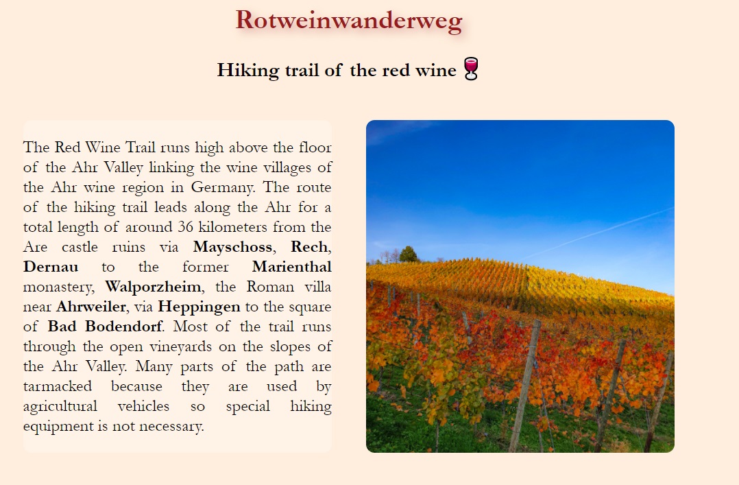 GitHub - servivo/red-wine-trail: HTML and CSS project done to promote the Red Wine Hiking Trail ...