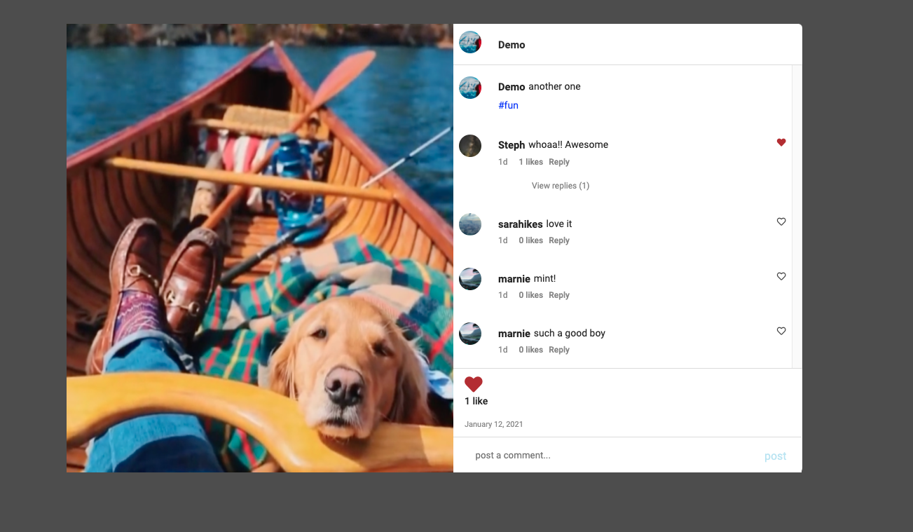 GitHub - joeypeterson15/ig-clone: ig clone capstone