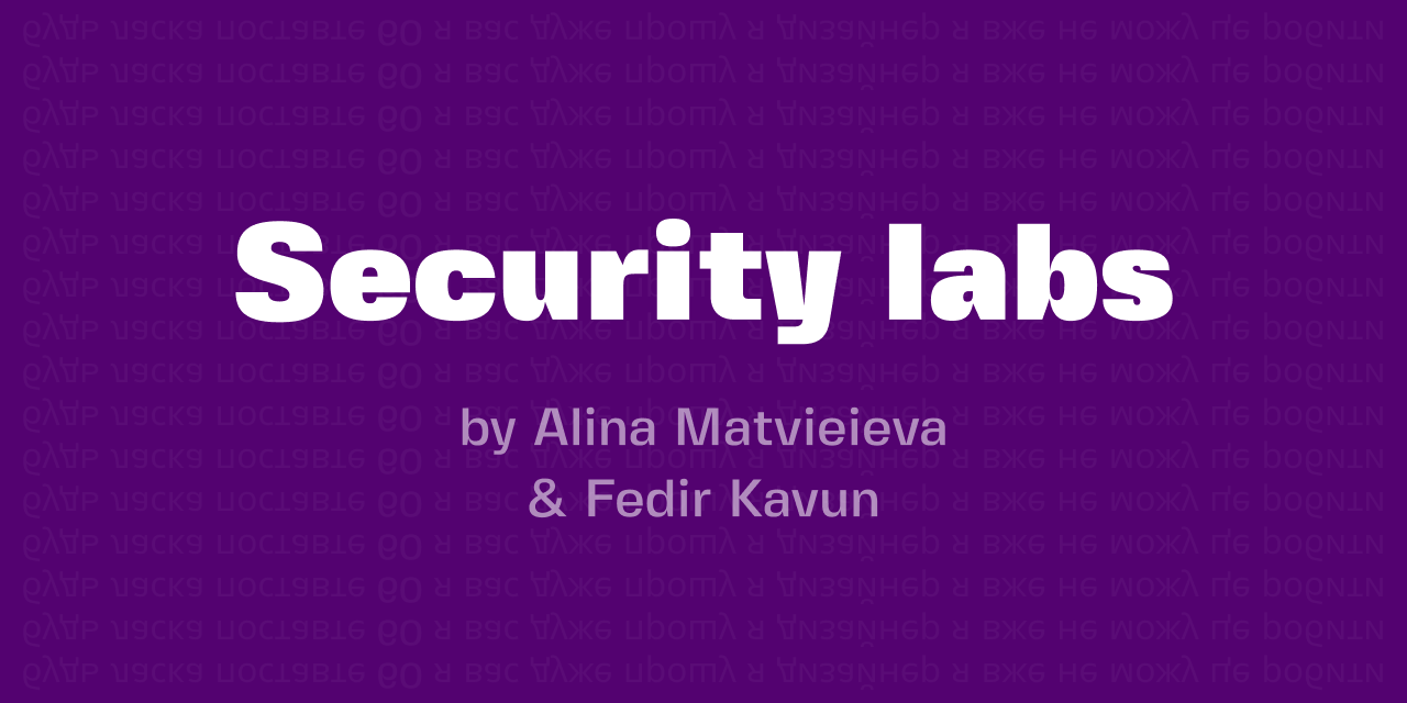 GitHub - AlinaMikomissa/Security_labs: Repository for storing Secutity labs