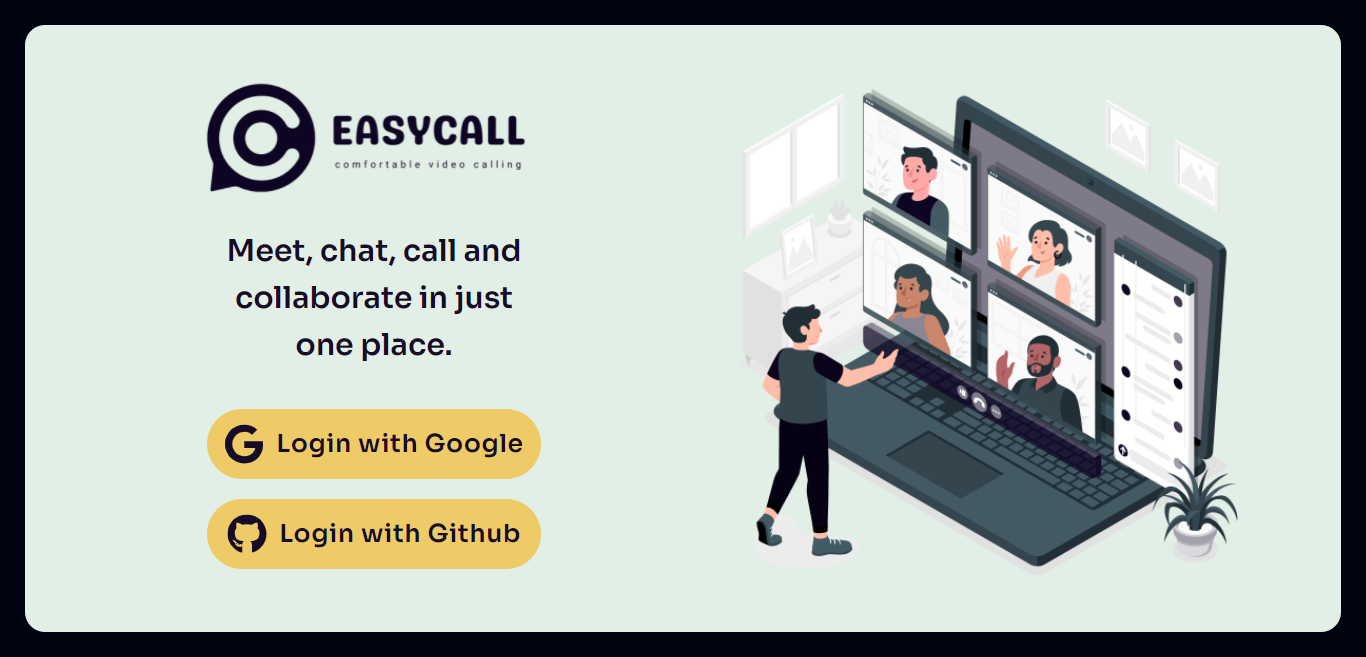 GitHub - apoorvdwi/EasyCall: EasyCall is a web app for meetings, chats ...