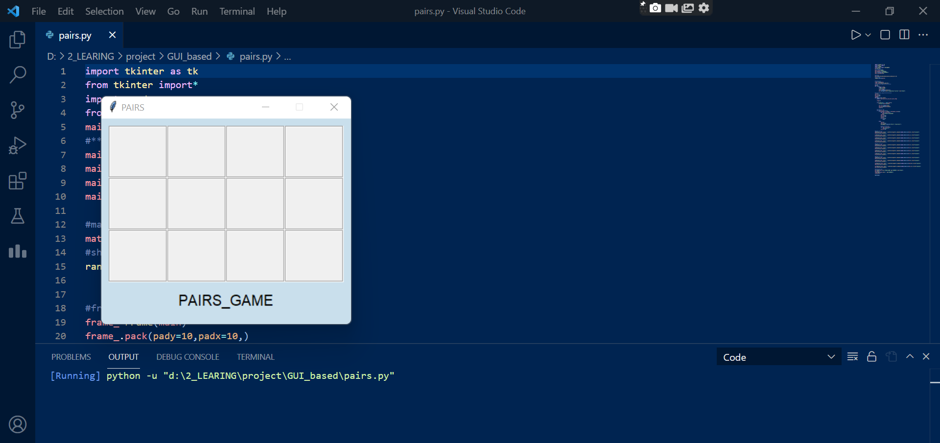 GitHub - Amitabhchaurasia/pairs_game: THIS IS GUI BASED PROJECT ,"PAIRS ...
