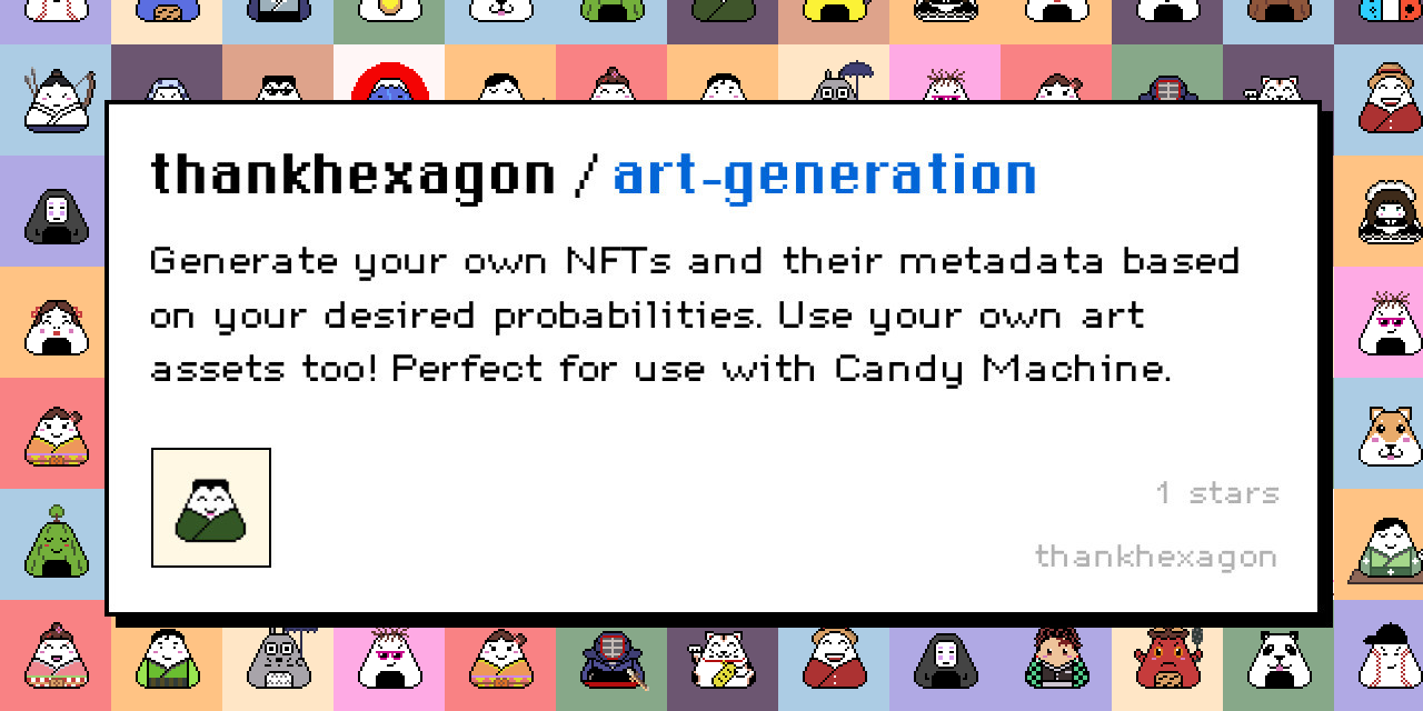 GitHub - thankhexagon/art-generation: Generate your own NFTs and their ...