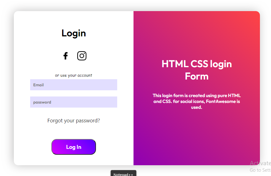 GitHub - shreyash510/login-form: a