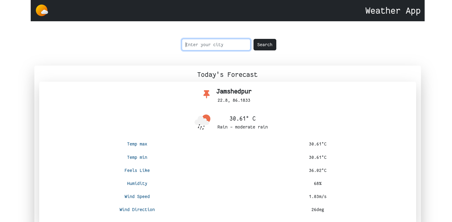 GitHub - dipankardas011/Weather-App: Get weather forecast for given place