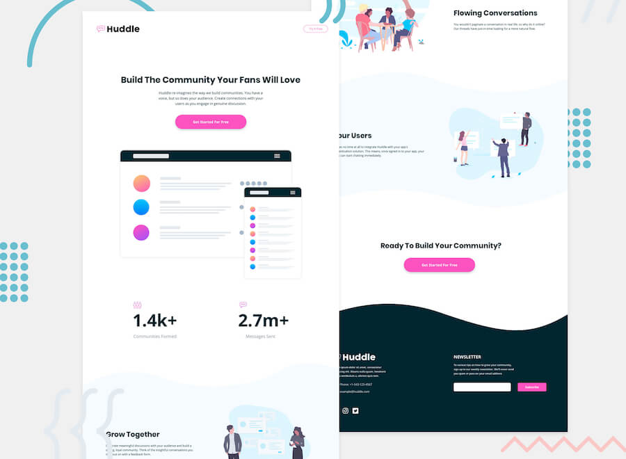 GitHub - zahermasloub/huddle-landing-page-with-curved-sections-master ...