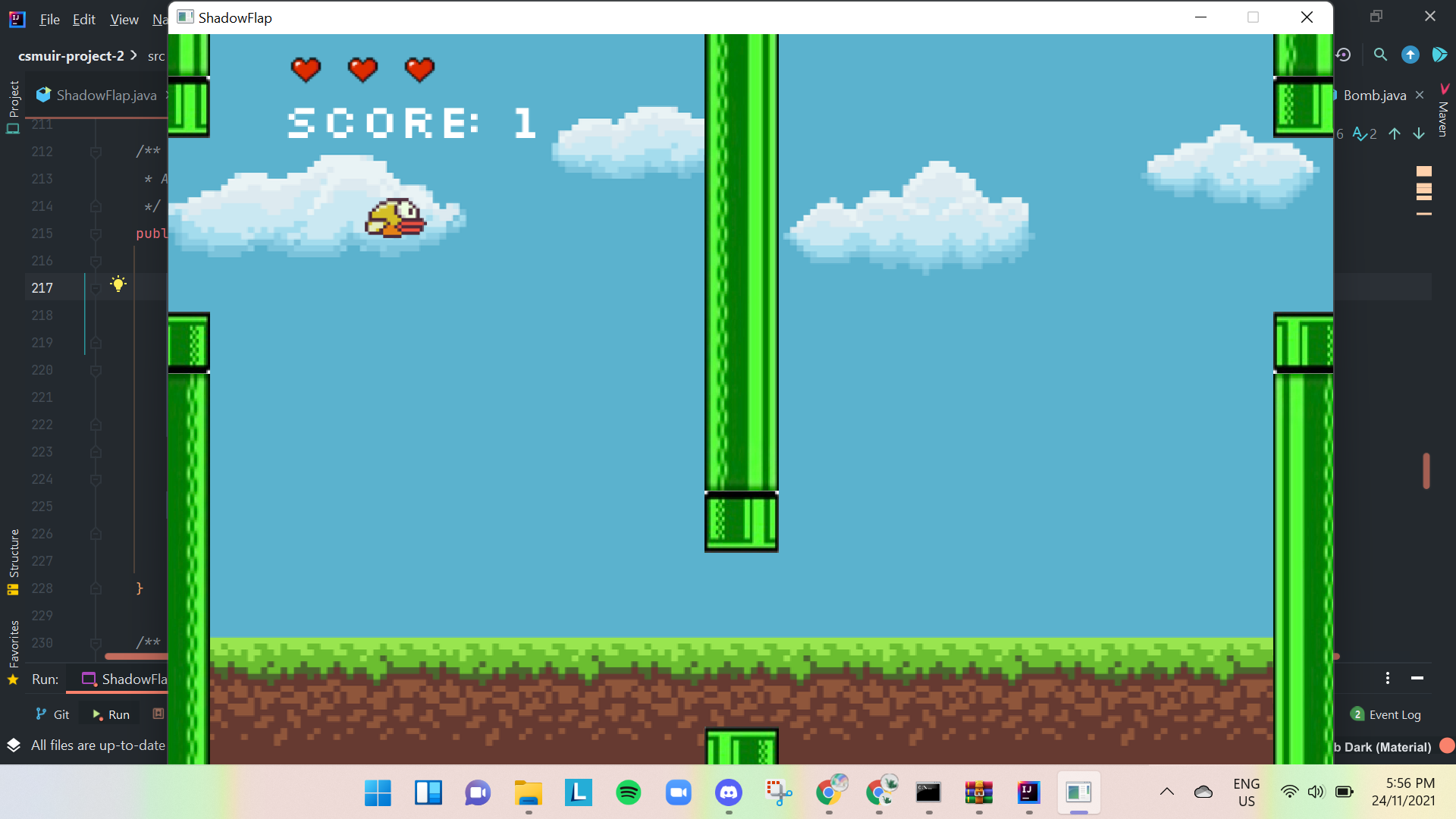 GitHub - csmuir/ShadowFlap: Object oriented game created in Java for ...