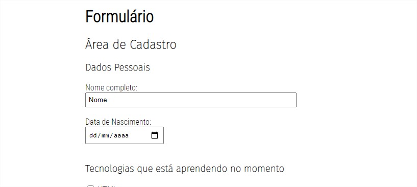 GitHub - gracibrea/formulario: Aprendendo a criar formulários com HTML5 ...