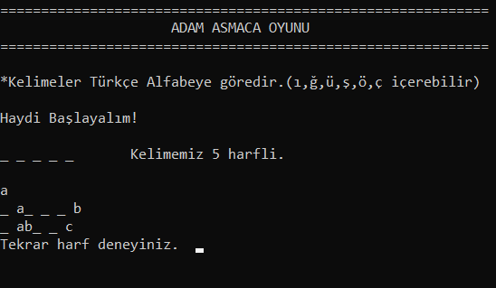 GitHub - sedataskan/HangingGame: Hangman Game