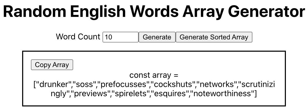 GitHub - leira-sanchez/word-array-generator: Generates random English ...