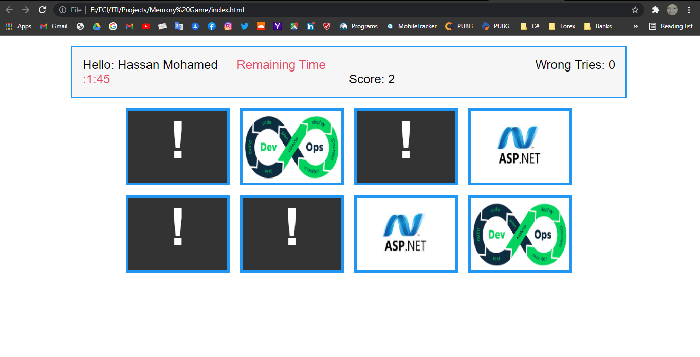 GitHub - hassanmohamed23/Memory-Game: A simple Game Using JavaScript ...